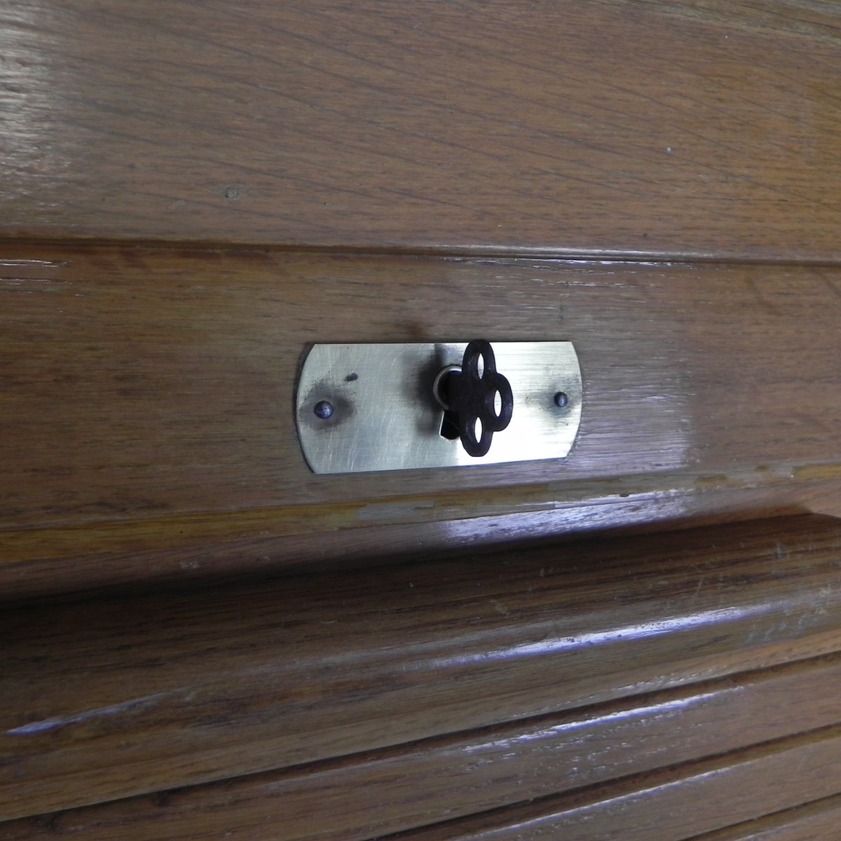 Oak Roller Shutter Box, 1930s for sale at Pamono