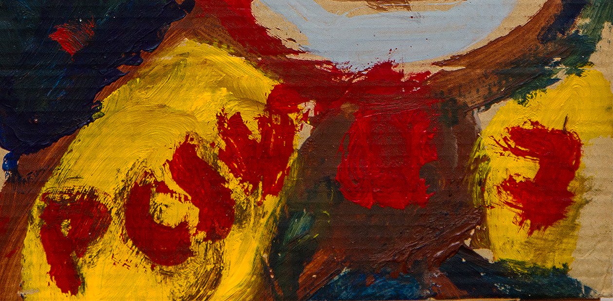 Miklos Nemeth, Curious Clown, 1997, Oil Painting for sale at Pamono