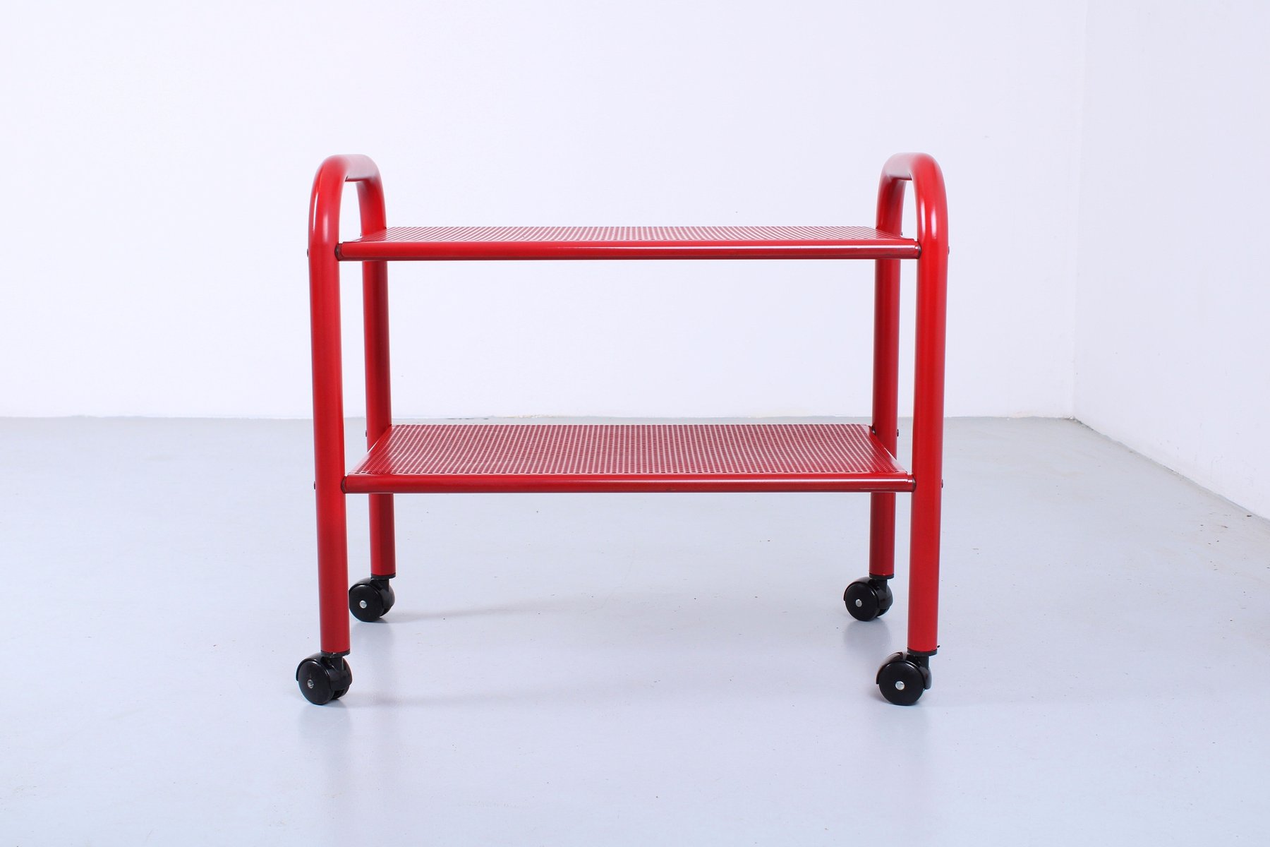 Postmodern Red Metal Trolley by Habitat, 1980s for sale at Pamono