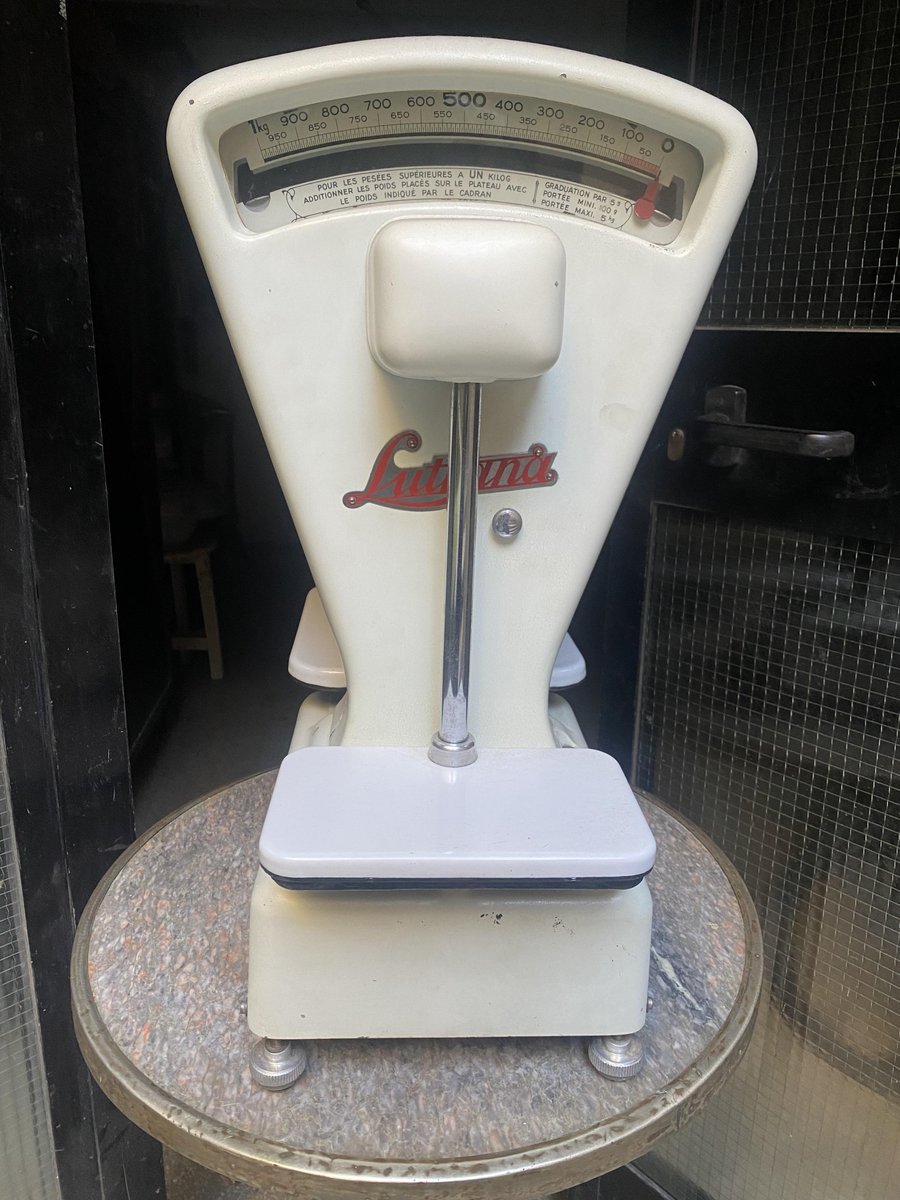 White Food Scales, 1950s for sale at Pamono