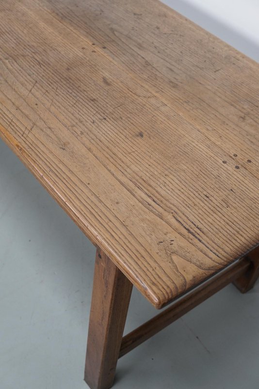 Large 19th Century Rustic French Elm & Oak Farmhouse Dining Table for ...