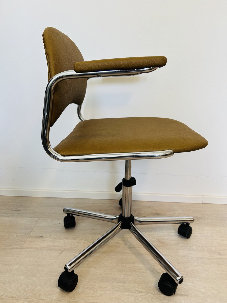 Vintage Mustard Kovona Office Chair, 1970s for sale at Pamono