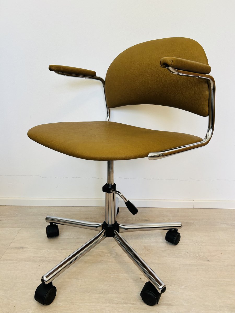 Vintage Mustard Kovona Office Chair, 1970s for sale at Pamono
