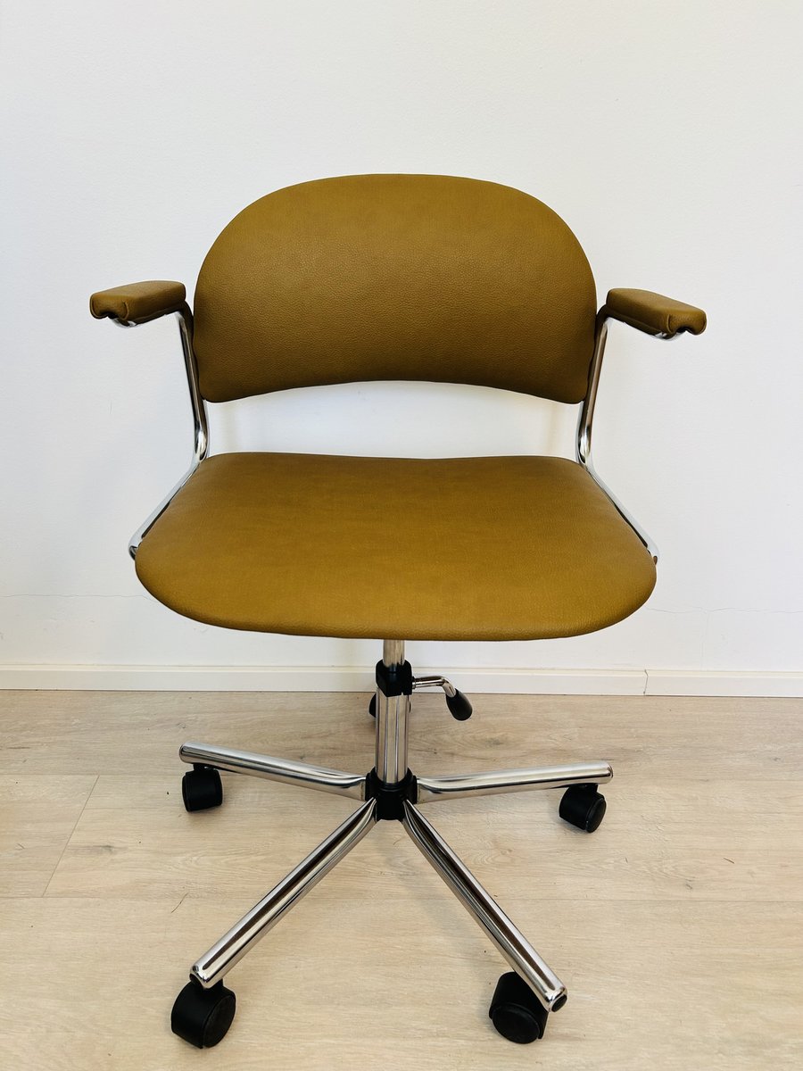 Vintage Mustard Kovona Office Chair, 1970s for sale at Pamono
