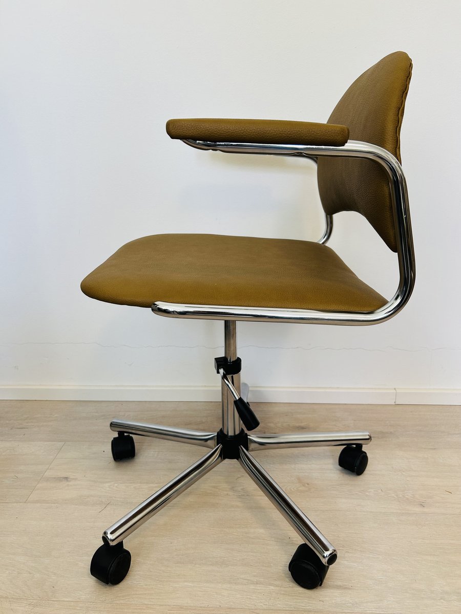 Vintage Mustard Kovona Office Chair, 1970s for sale at Pamono