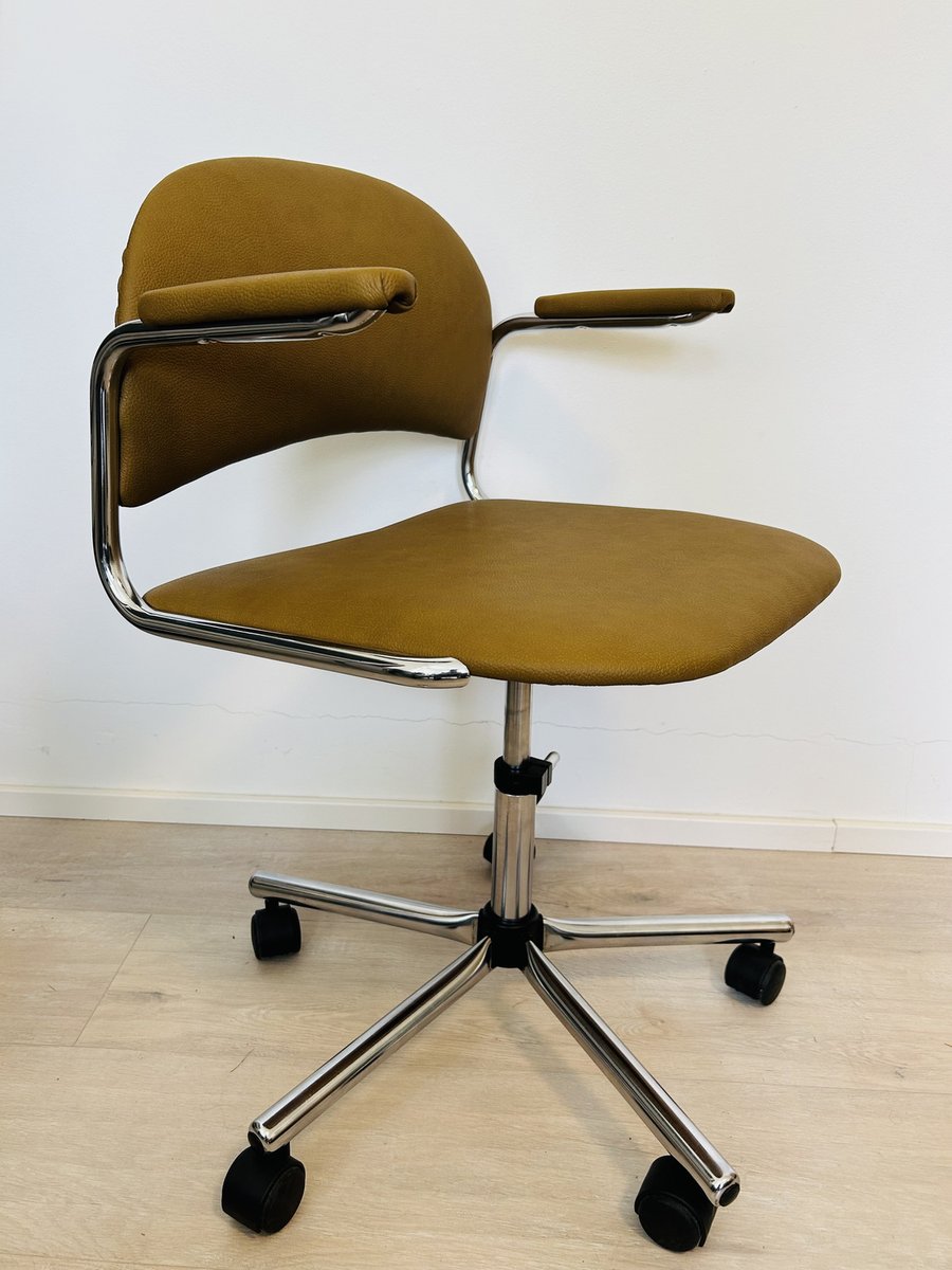 Vintage Mustard Kovona Office Chair, 1970s for sale at Pamono