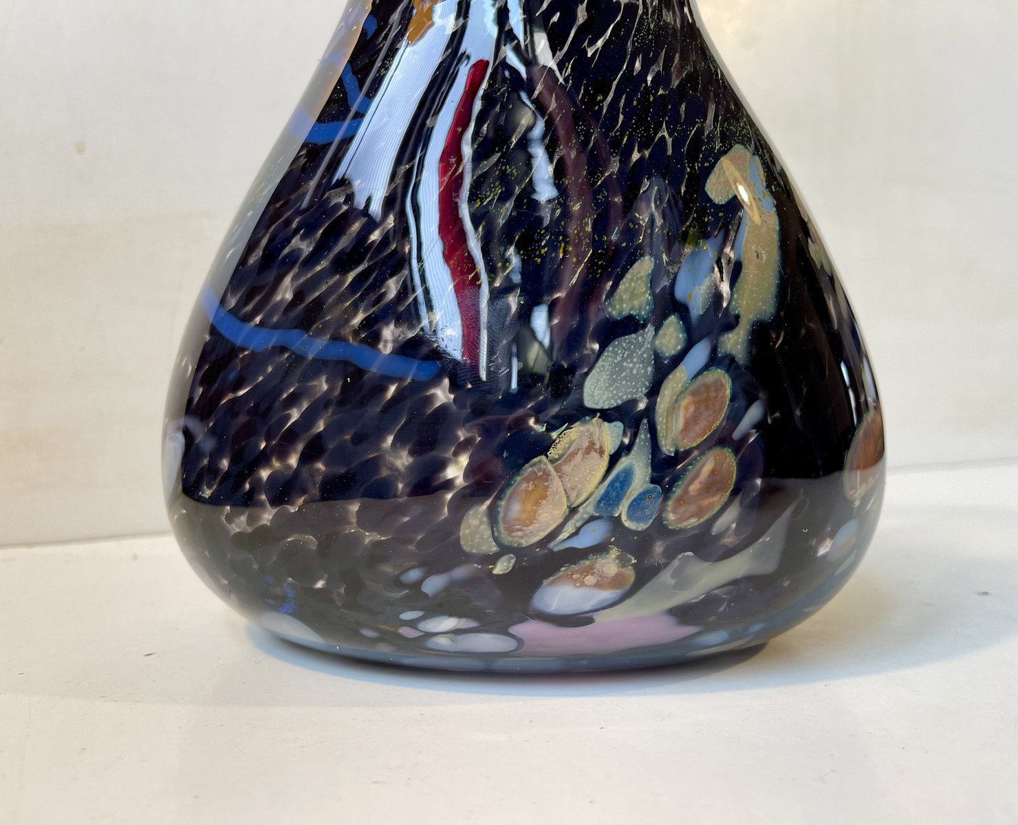 Vintage Art Glass Vase by Odd Ingar Karlengen for Hallingglass Norway ...