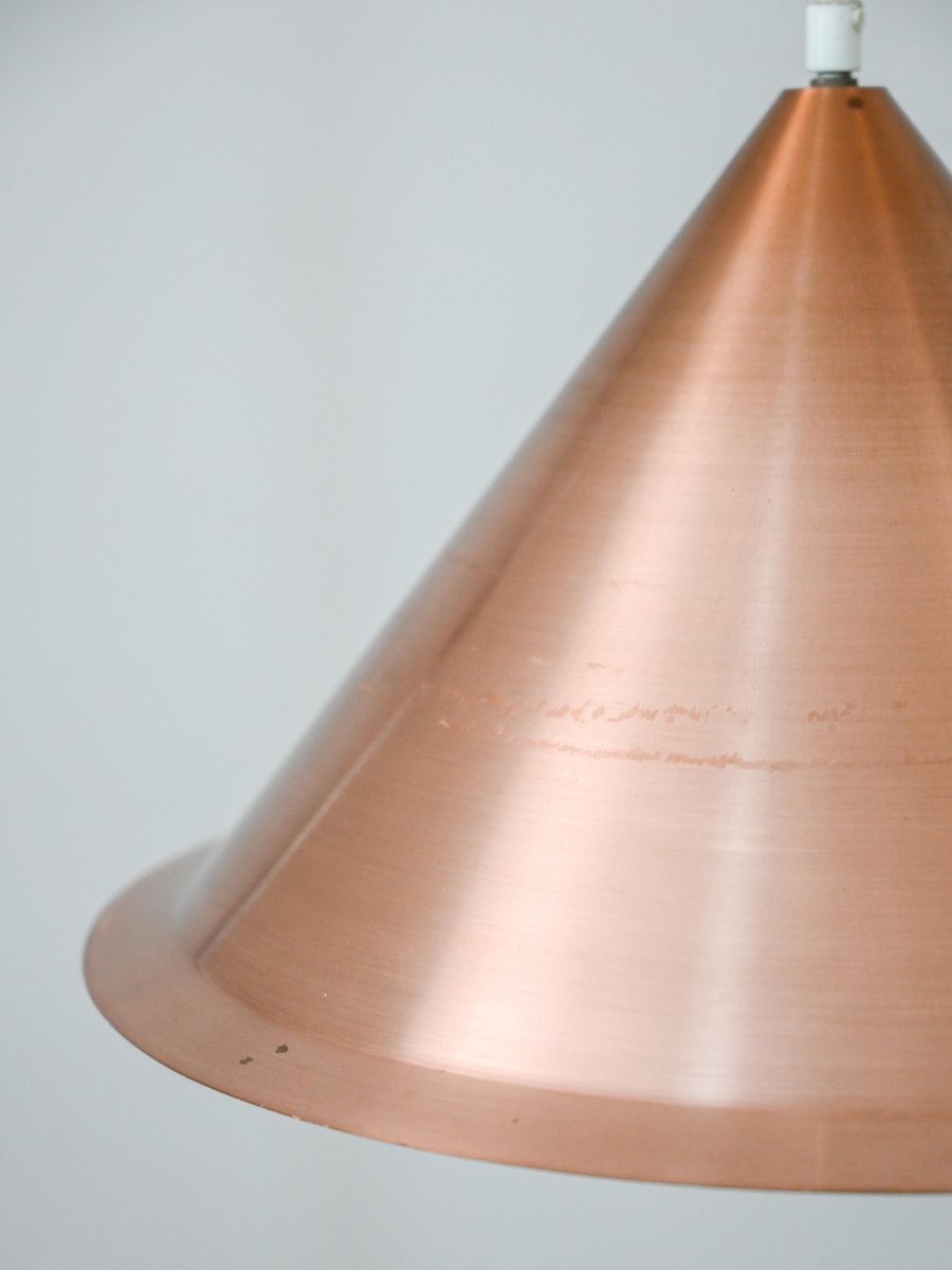 Vintage Scandinavian Copper Pendant Lamp, 1960s for sale at Pamono