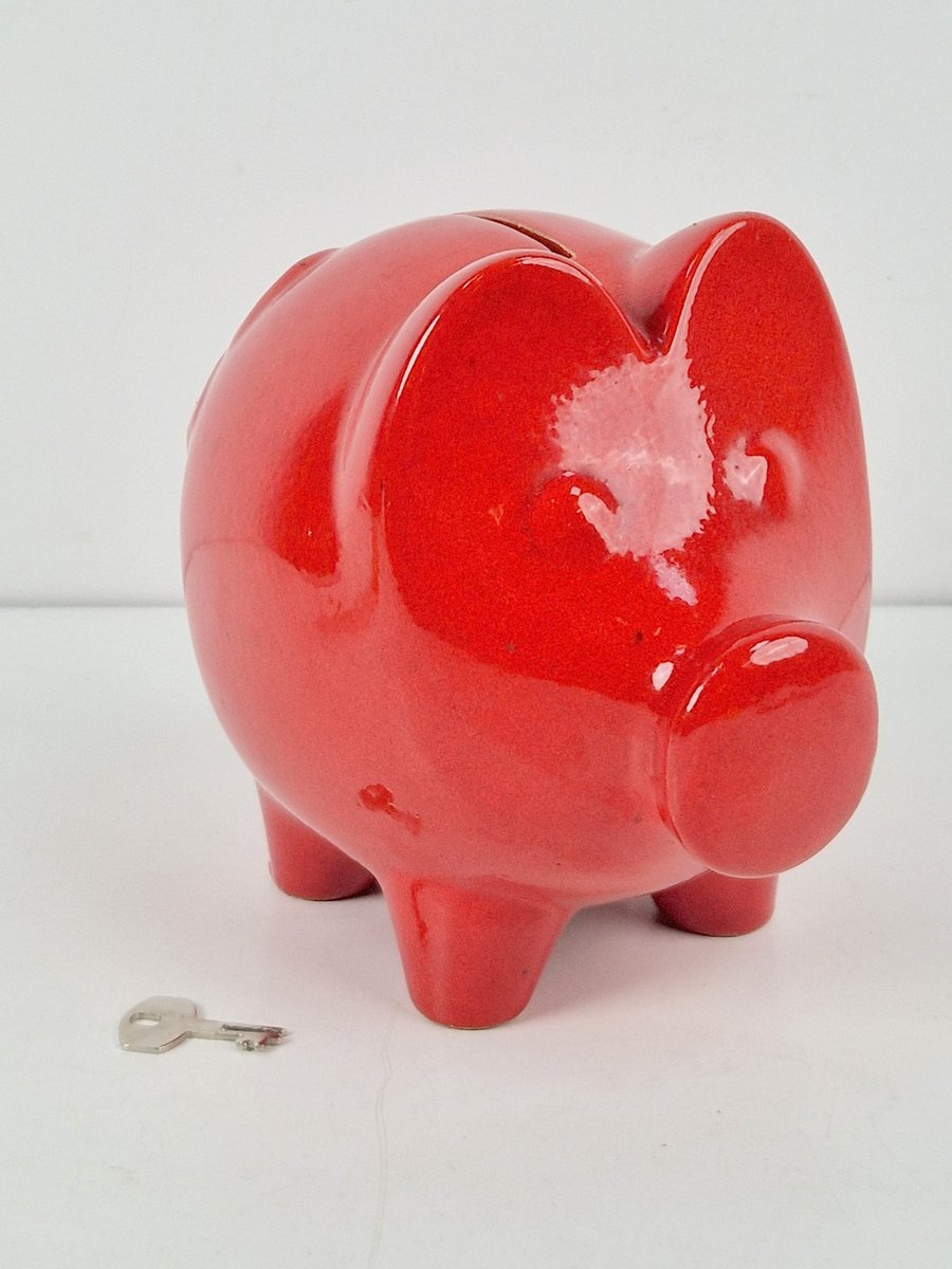 Vintage Ceramic Red Piggy Bank from Scheurich Keramik, 1970s for sale ...
