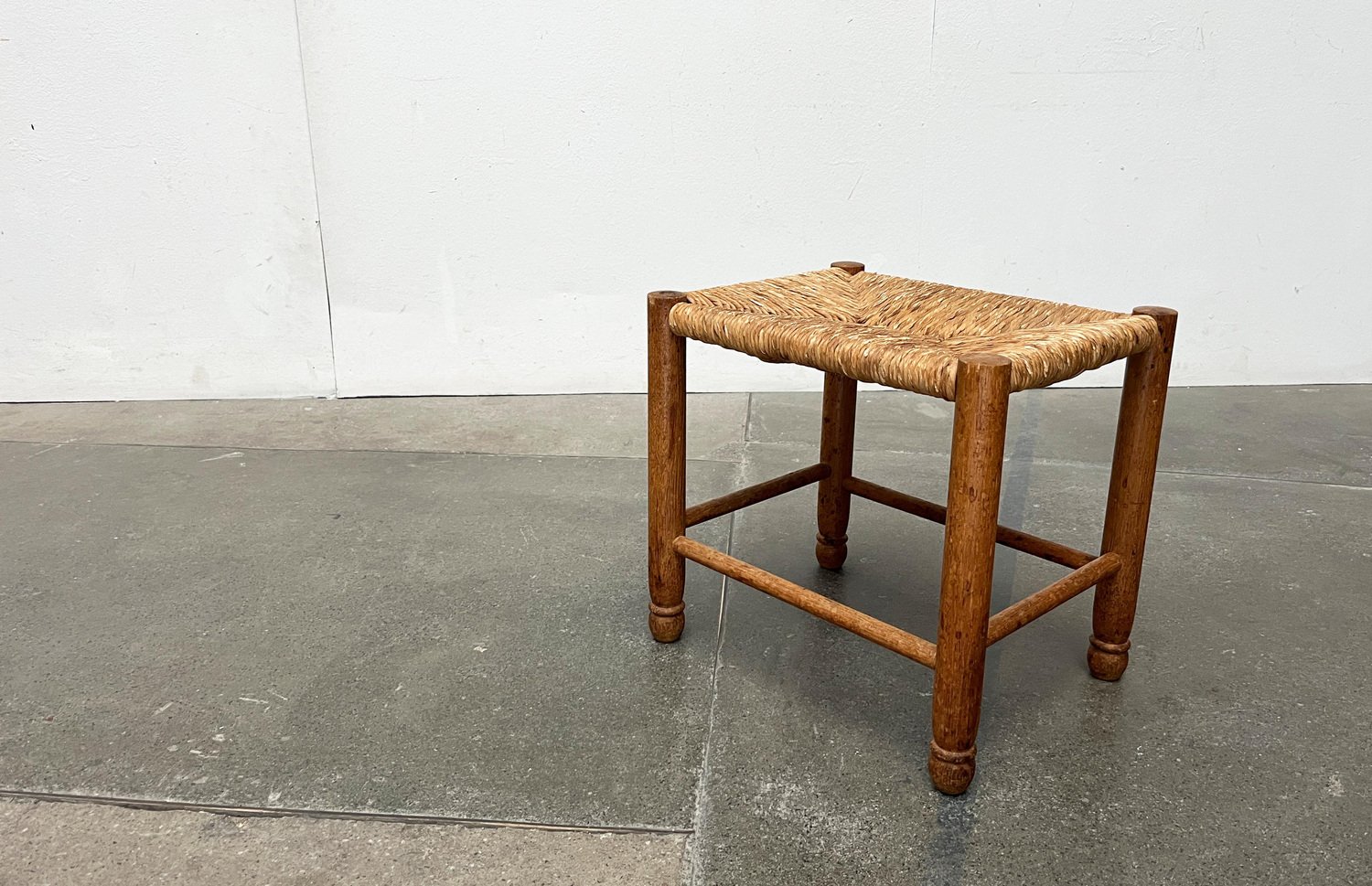 Mid-Century German Wooden Stool, 1960s for sale at Pamono