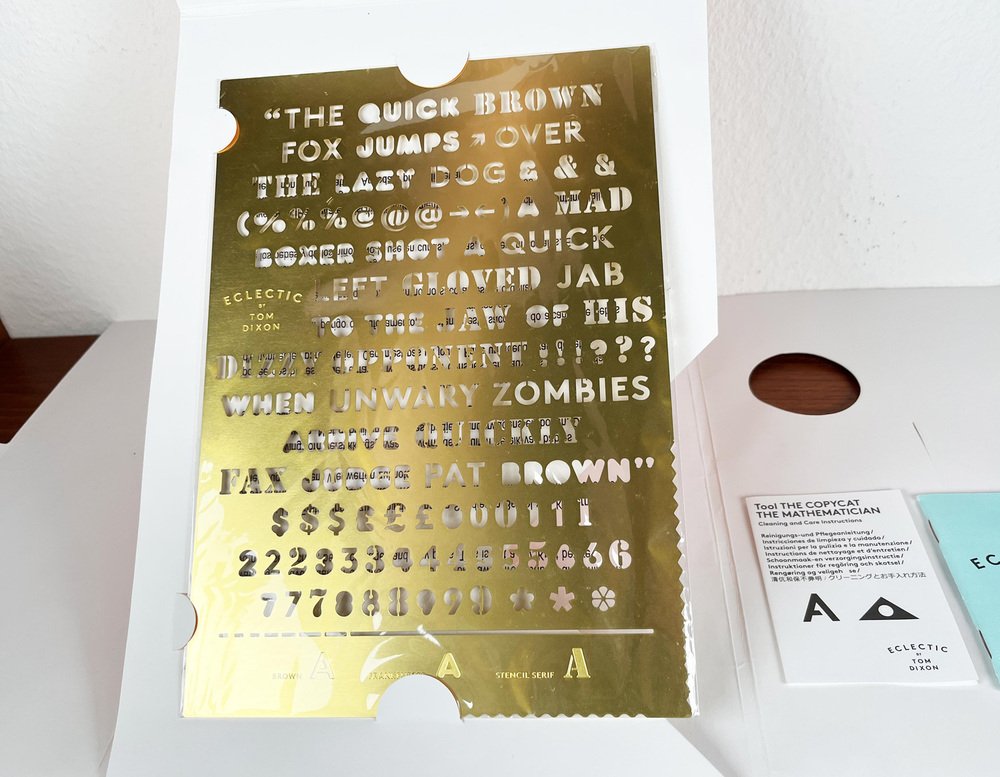British The Eclectic Copycat Brass Stencil Typeface Tool A from Tom ...