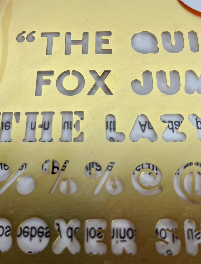 British The Eclectic Copycat Brass Stencil Typeface Tool A from Tom ...