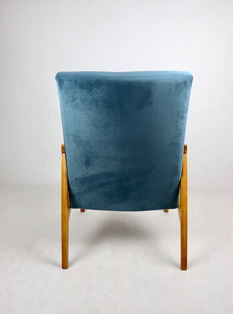 Czech Model Armchair in Ocean Blue attributed to Jiri Jiroutek, 1970s ...