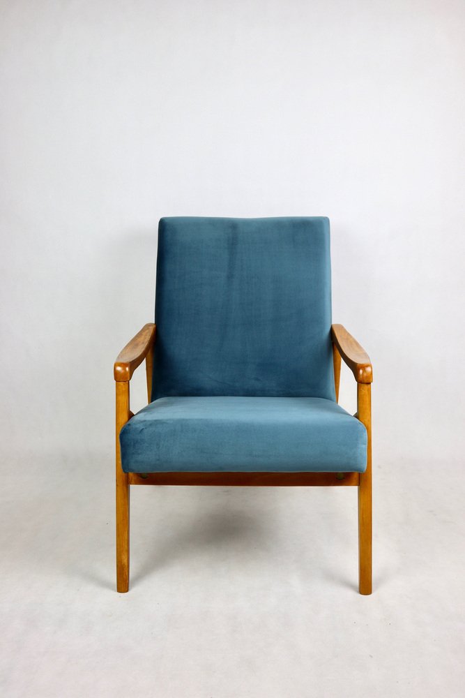 Czech Model Armchair in Ocean Blue attributed to Jiri Jiroutek, 1970s ...
