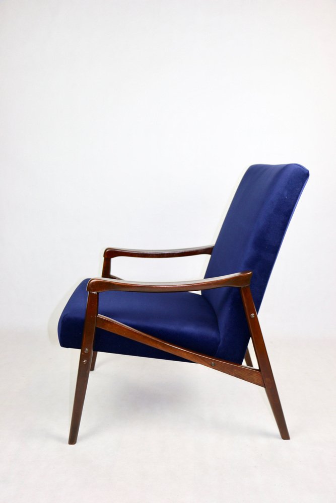 Czech Model Armchair in Ocean Blue attributed to Jiri Jiroutek, 1970s ...