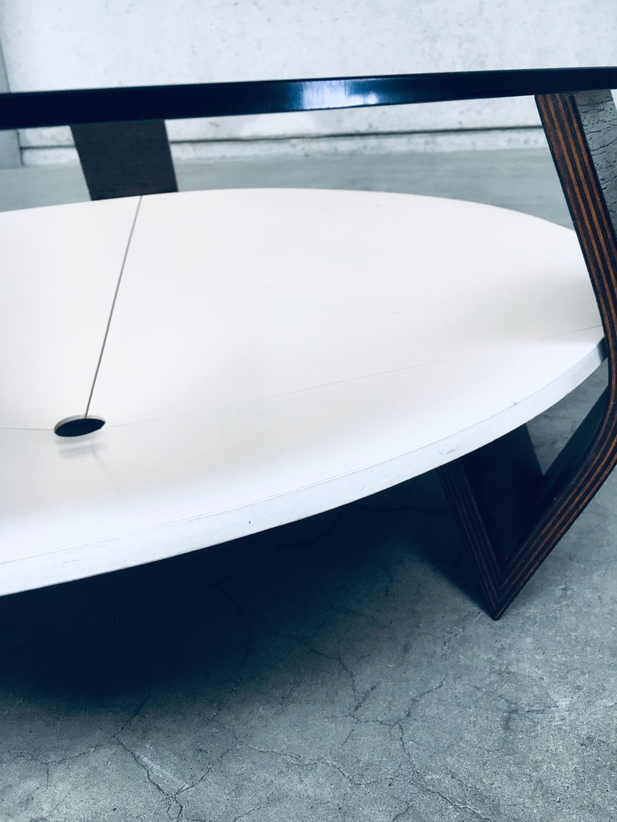 Mid-Century Modern Dutch Wenge & Smoke Glass Coffee Table, Netherlands ...