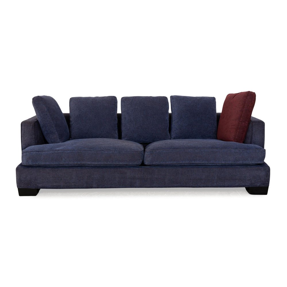 Eros 2100 Fabric Three Seater Dark Blue Sofa from Flexform for sale at Pamono
