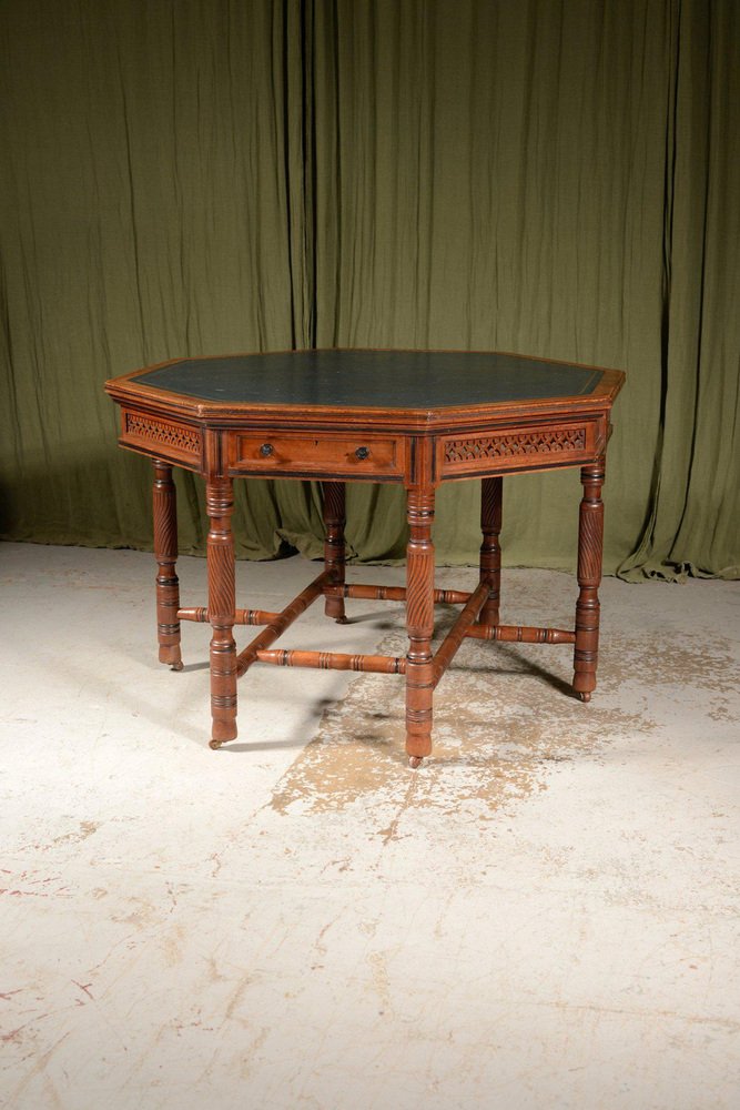 Arts & Crafts Octagonal Library Centre Table in Mahogany, 1900 for sale ...