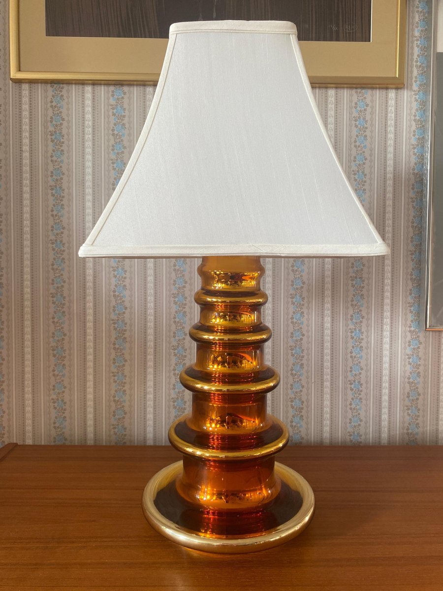 Mid-Century Modern Glass Table Lamp by Gustav Leek for Orrefors, 1960s ...