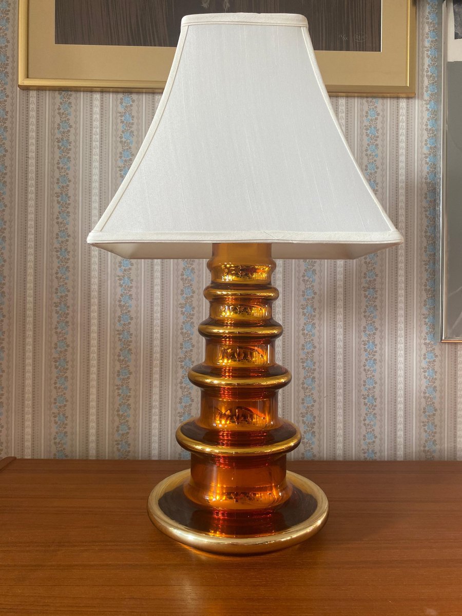 Mid-Century Modern Glass Table Lamp by Gustav Leek for Orrefors, 1960s ...