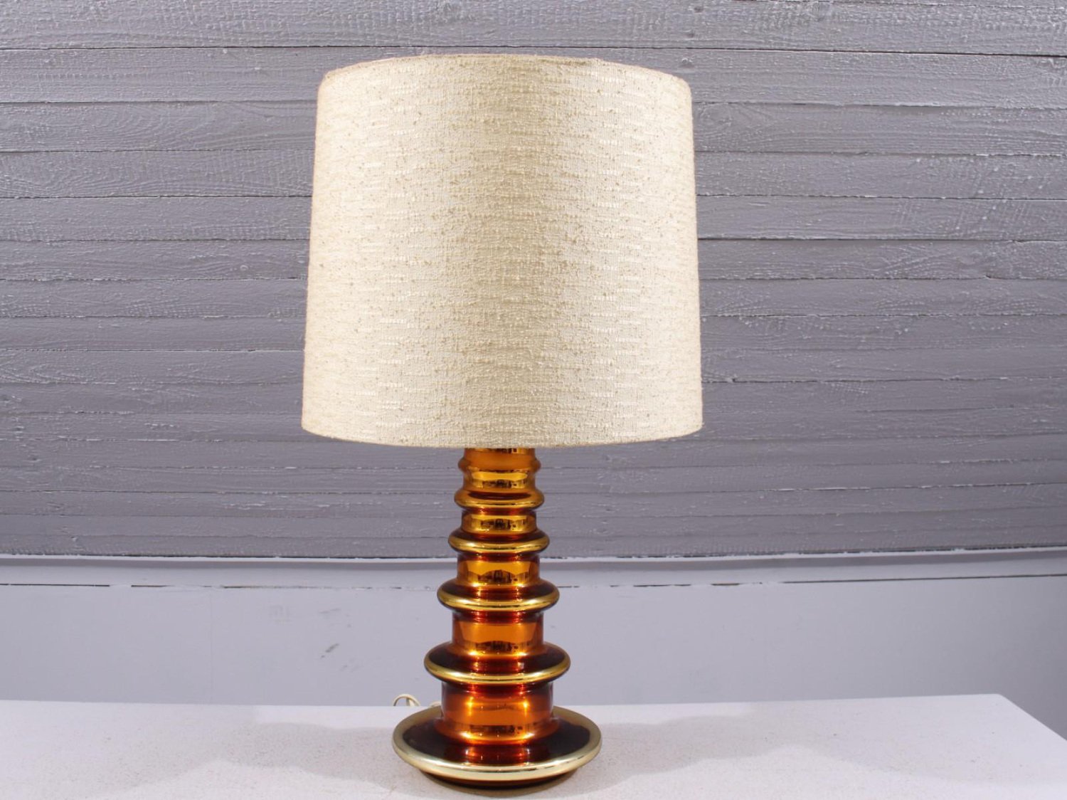 Mid-Century Modern Glass Table Lamp by Gustav Leek for Orrefors, 1960s ...