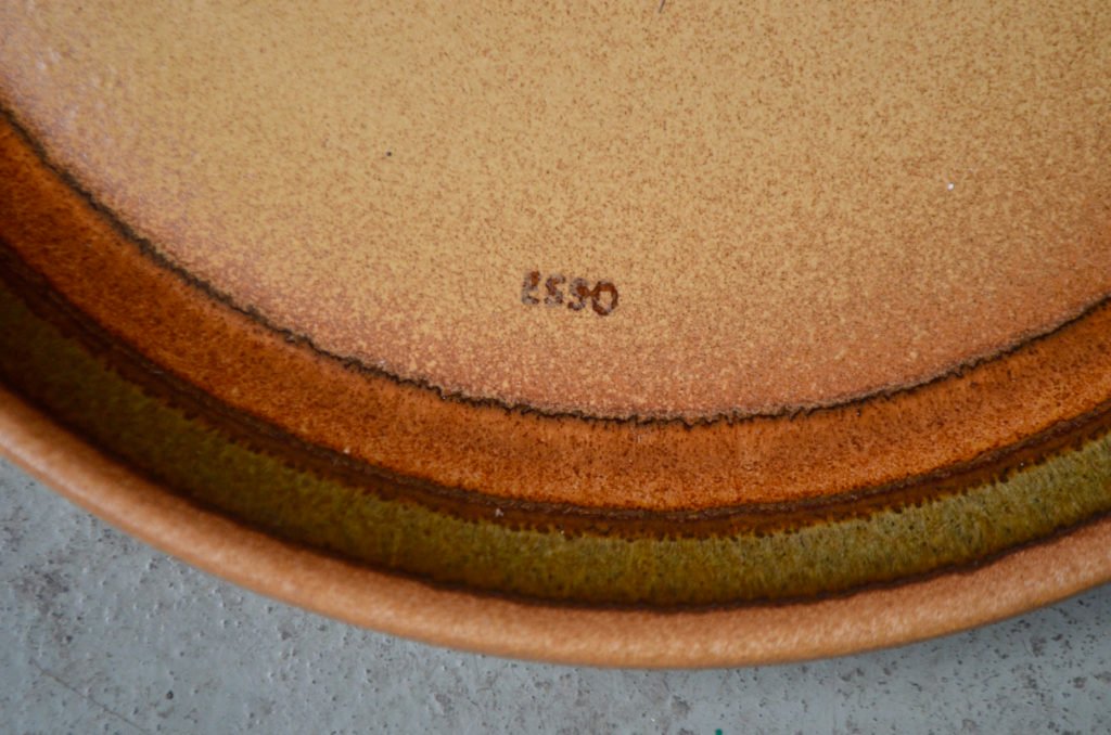 Vintage Esso Stoneware Plates, 1970s, Set of 6 for sale at Pamono