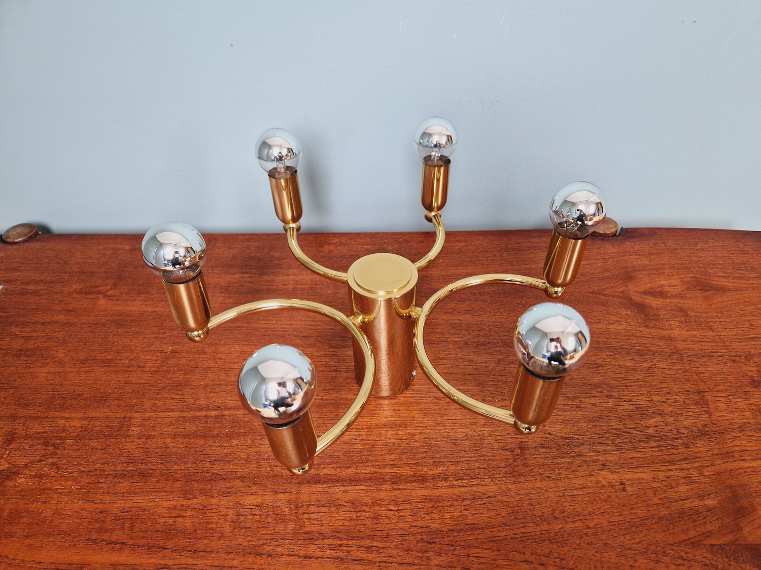 Vintage Brass Ceiling Light, 1970s for sale at Pamono