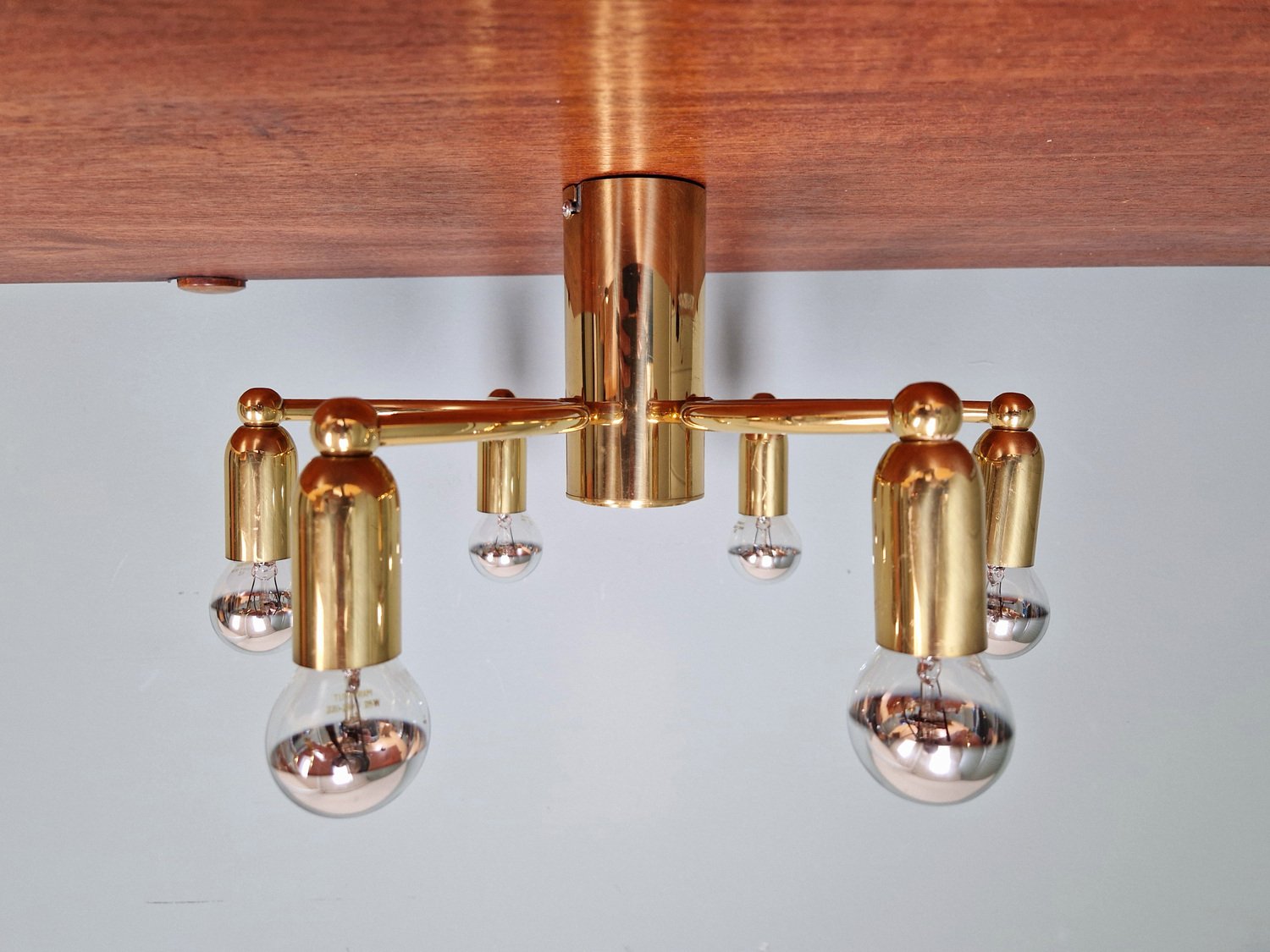 Vintage Brass Ceiling Light, 1970s for sale at Pamono