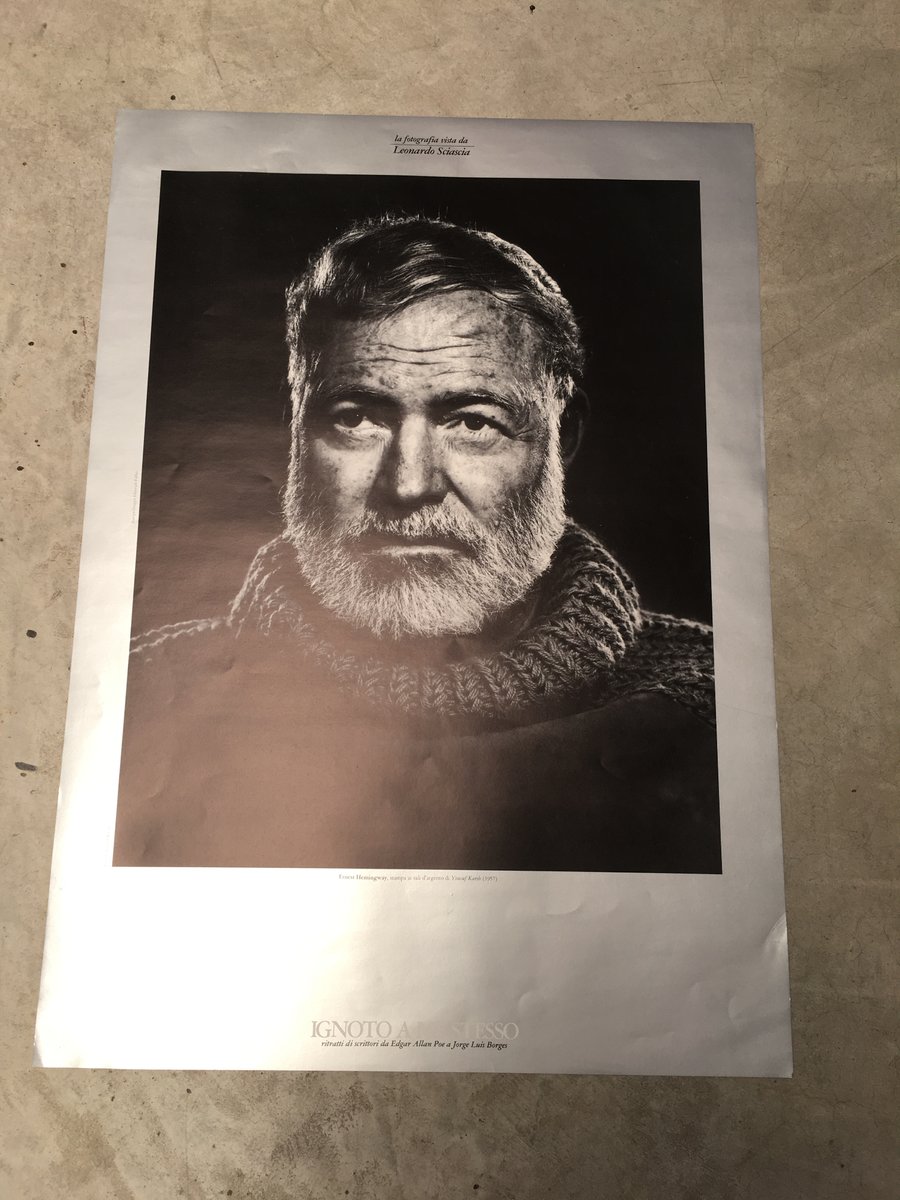 Ernest Hemingway Poster von Yousuf Karsh, 1987 bei Pamono kaufen
