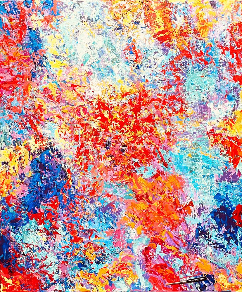 Nicole Azoulay, Les Eclats de Couleurs, 2024, Acryl auf Leinwand bei Pamono kaufen