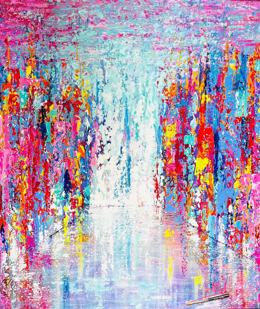 Nicole Azoulay, Une Vie Sur l'Eau, 2024, Acryl auf Leinwand bei Pamono kaufen