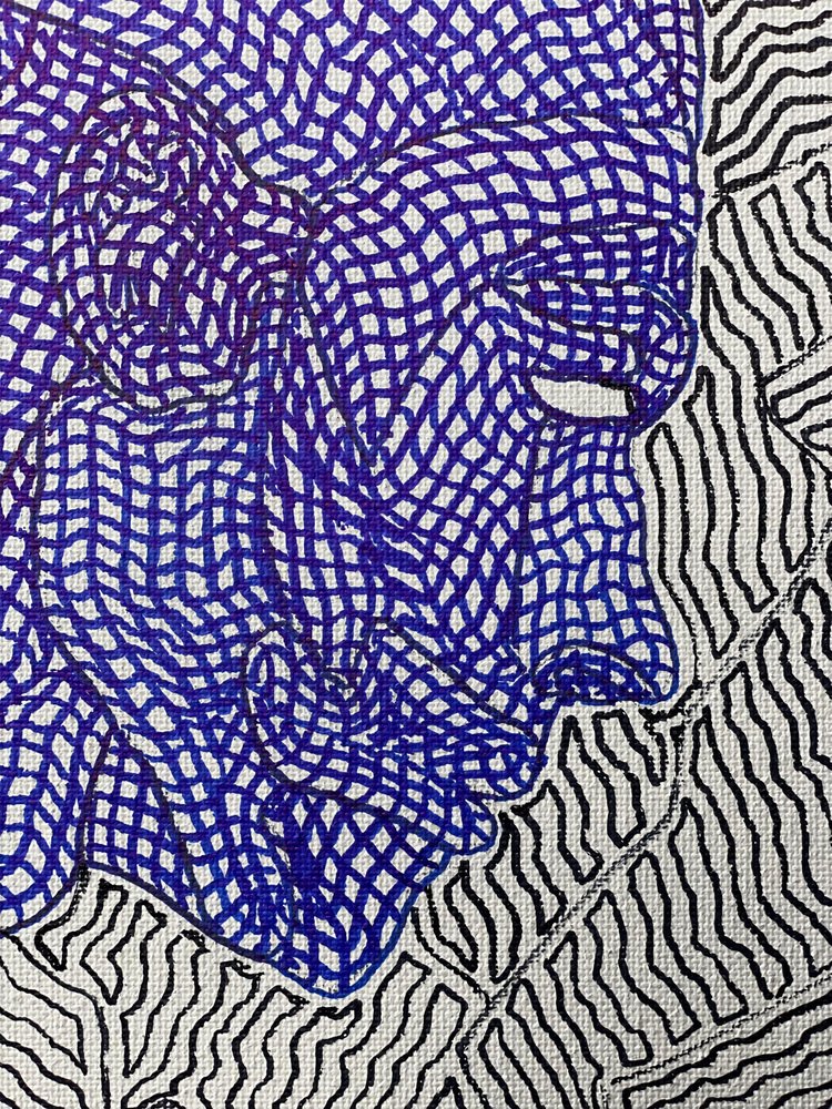 David Paul Kay, Forward, 2024, Permanent Ink on Canvas for sale at Pamono