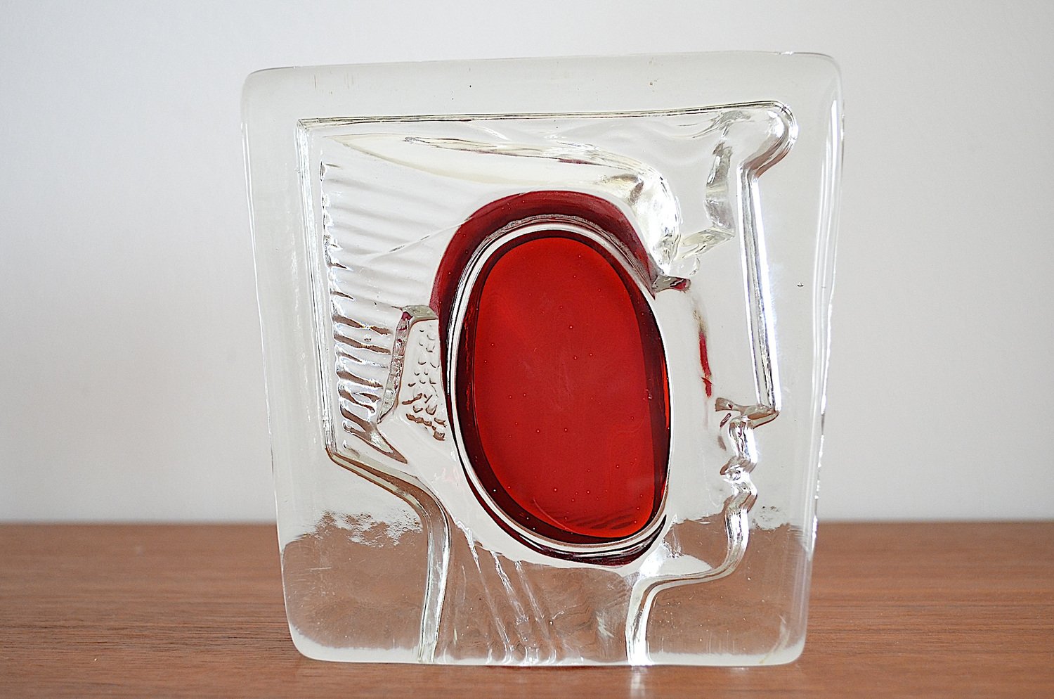 Scandinavian Glass Object Phoenix, 1960s for sale at Pamono