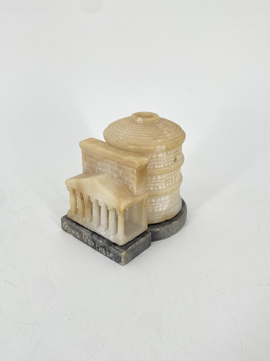 Hand-Carved Miniature Alabaster Model of the Pantheon in Rome, 1900 for ...