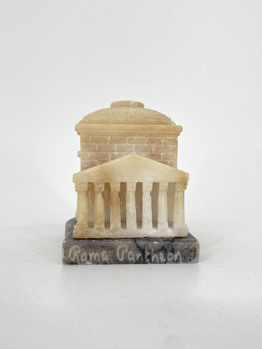 Hand-Carved Miniature Alabaster Model of the Pantheon in Rome, 1900 for ...