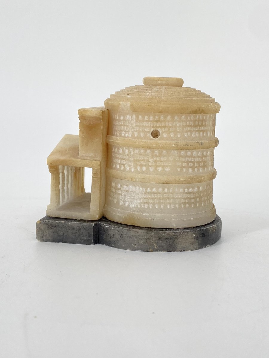 Hand-Carved Miniature Alabaster Model of the Pantheon in Rome, 1900 for ...