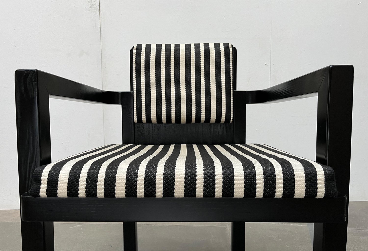 German Model D51 Fagus Armchair with Bauhaus Pattern Cushion by Walter Gropius for Tecta for ...