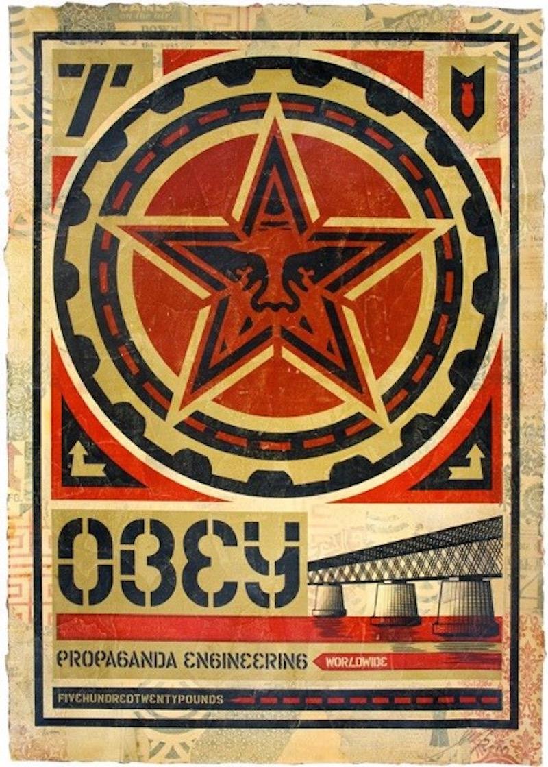 Shepard Fairey (Obey), Propaganda Engineering HPM, 2009, Mixed Media for sale at Pamono