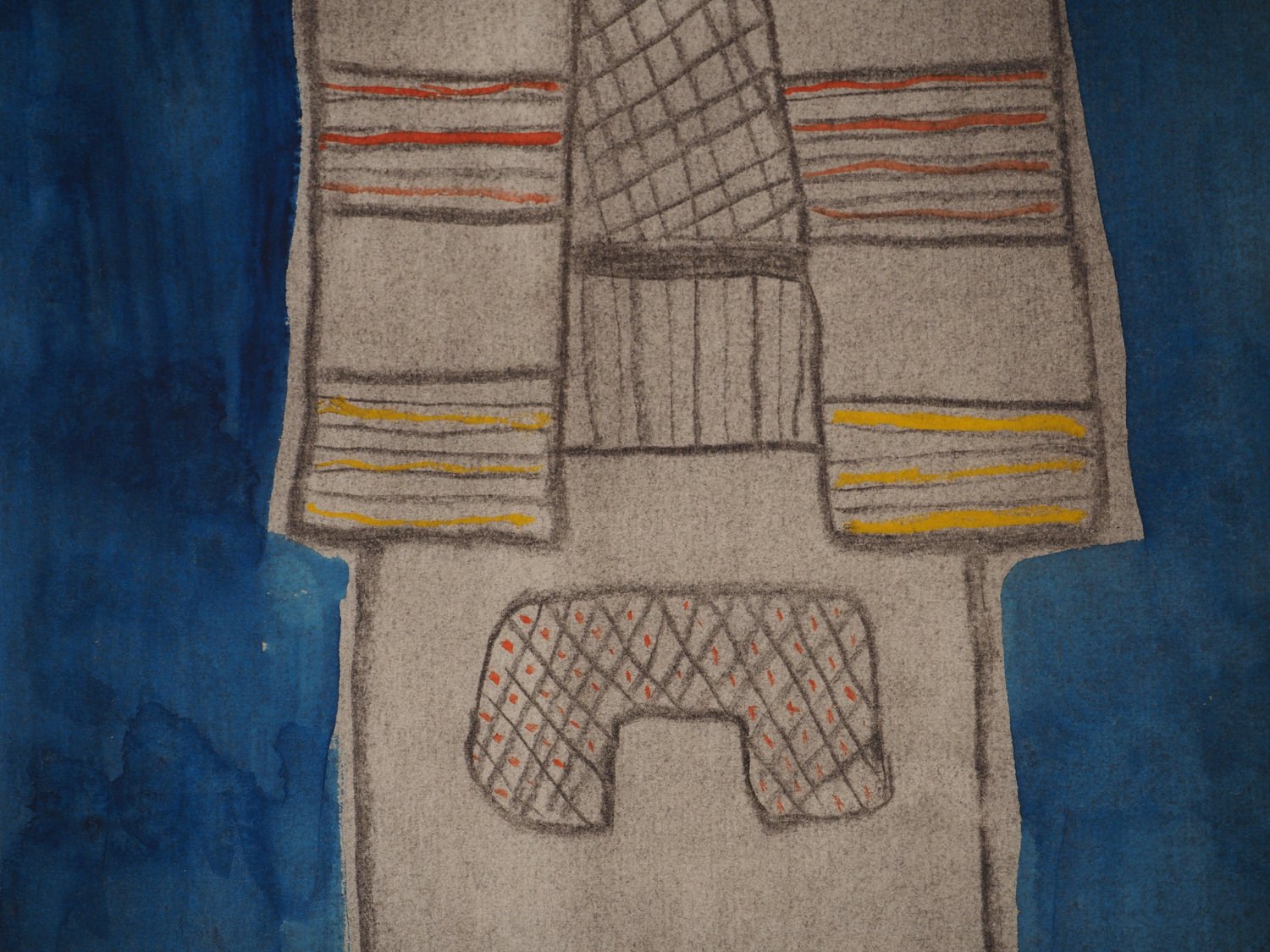 Jacques Soisson, Totem, Original Aquarell bei Pamono kaufen