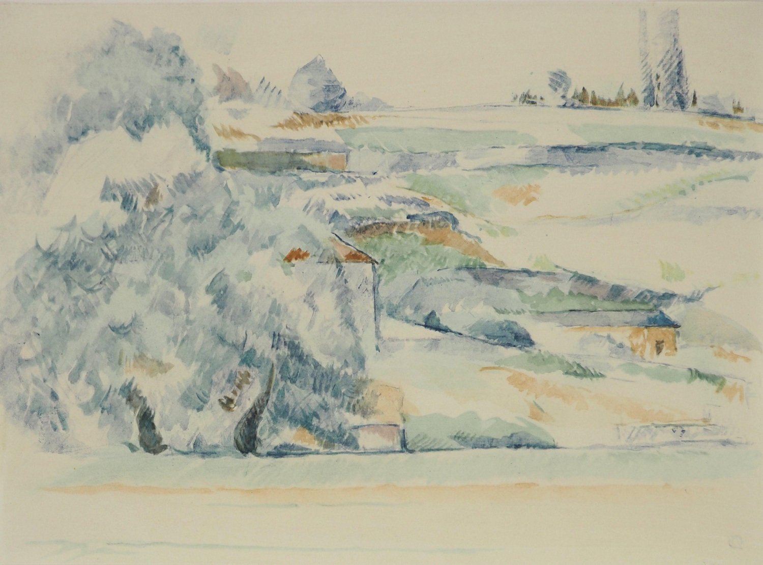 Paul Cezanne, Landscape in Provence, Lithograph and Stencil for sale at ...