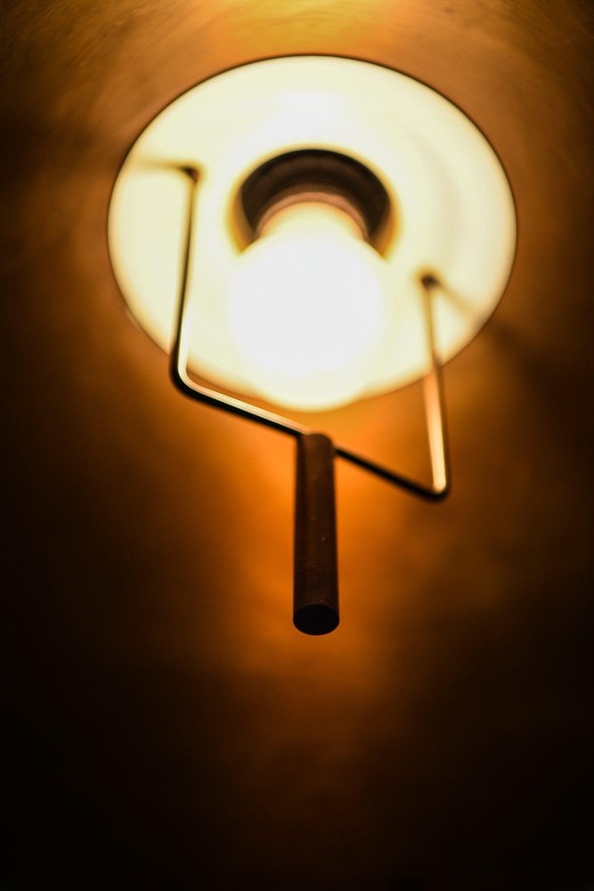 Height Adjustable Ceiling Lamp in Brass, 1960s for sale at Pamono