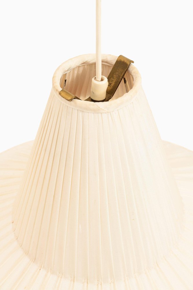 Height Adjustable Ceiling Lamp in Brass & Original Lamp Shade ...