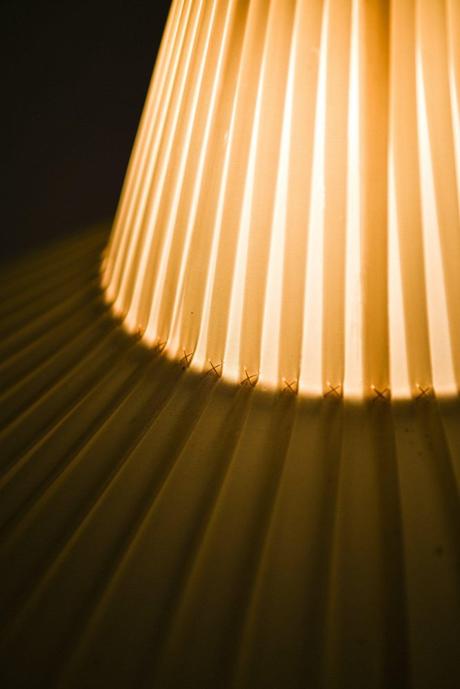 Height Adjustable Ceiling Lamp in Brass & Original Lamp Shade ...