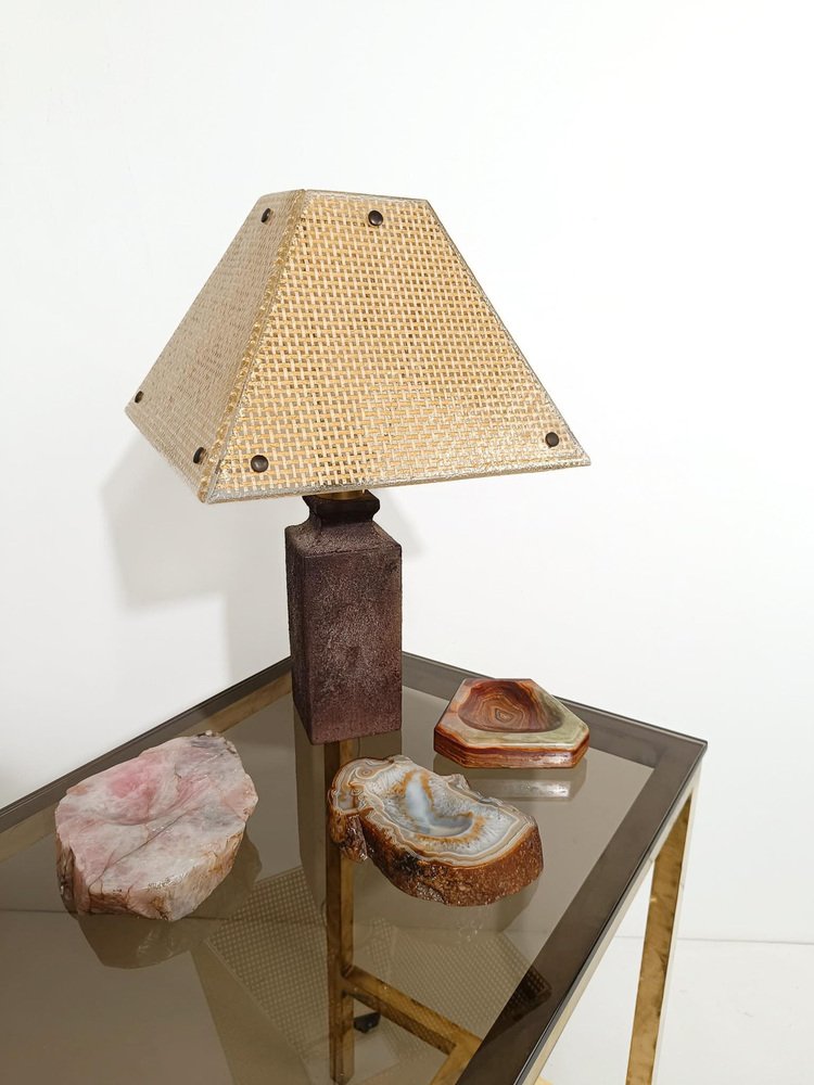 Vintage Chunky Ashtray in Natural Carved Rose Quartz with Organic Rough ...