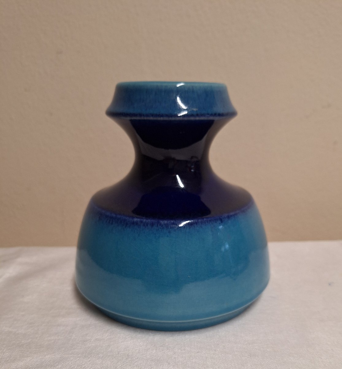Vintage German Flower Vase with Shades of Blue in Ceramic by Steuler ...