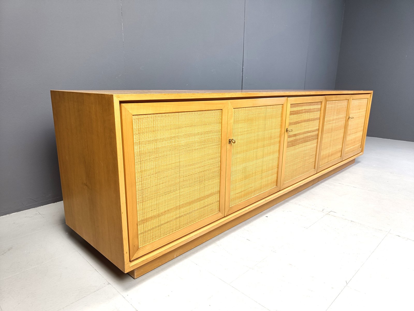 Scandinavian Rattan Sideboard, 1970s for sale at Pamono