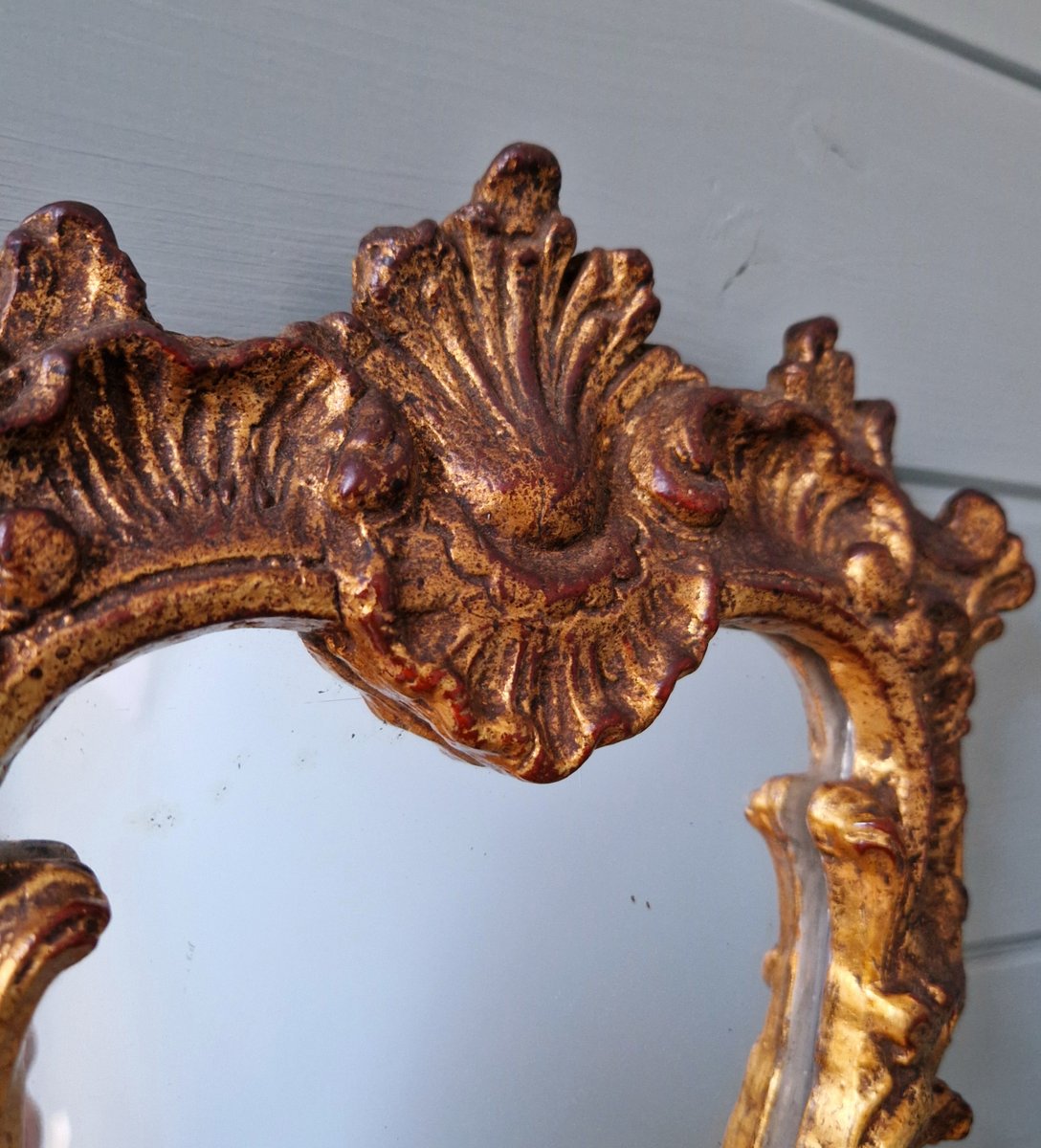 Rocaille Style Mirror in Gilded Stucco, Late 19th Century for sale at ...