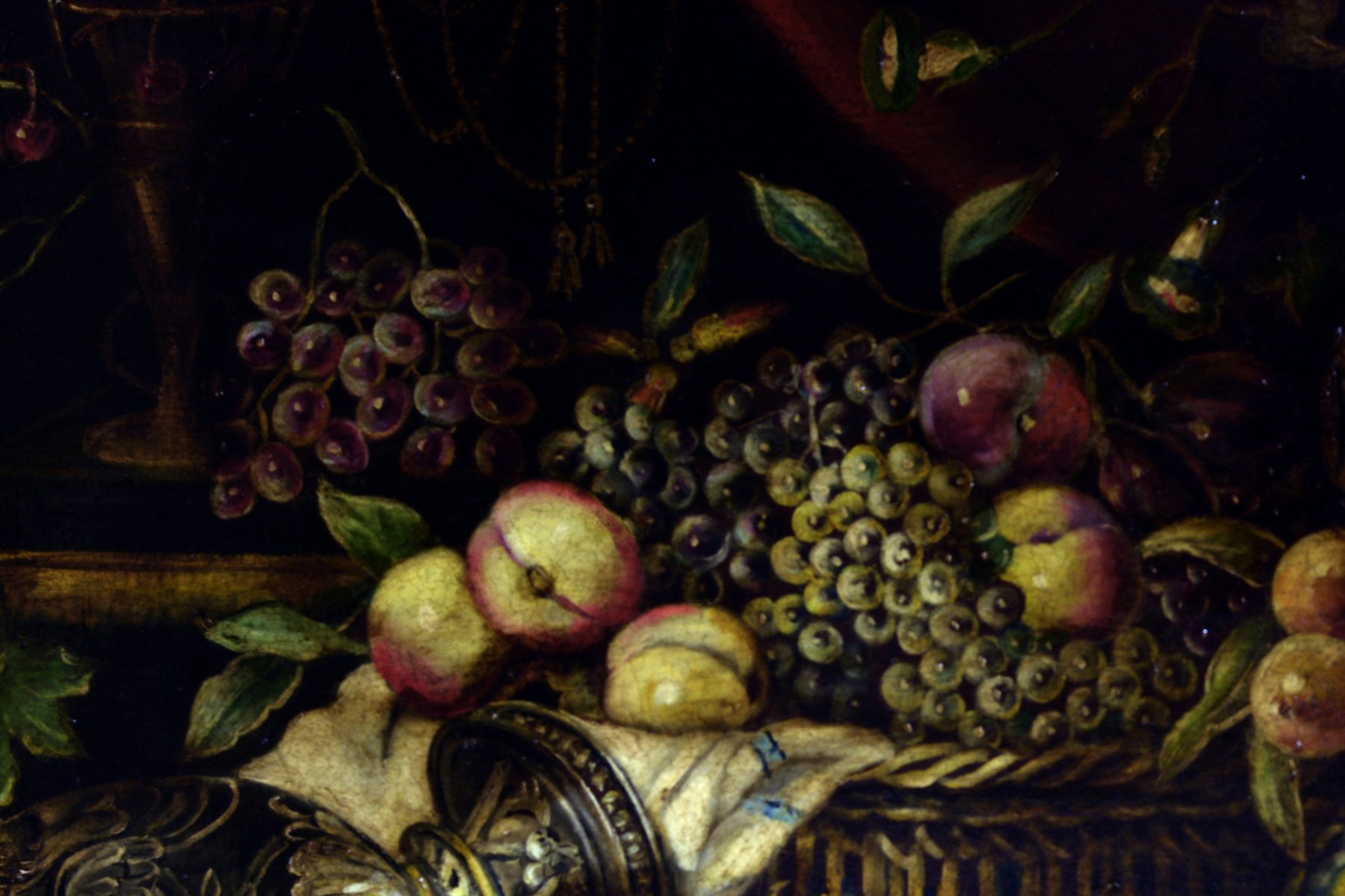 Andrea Marinell, Large Still Life with Fruits, Oil on Canvas, 1980s ...