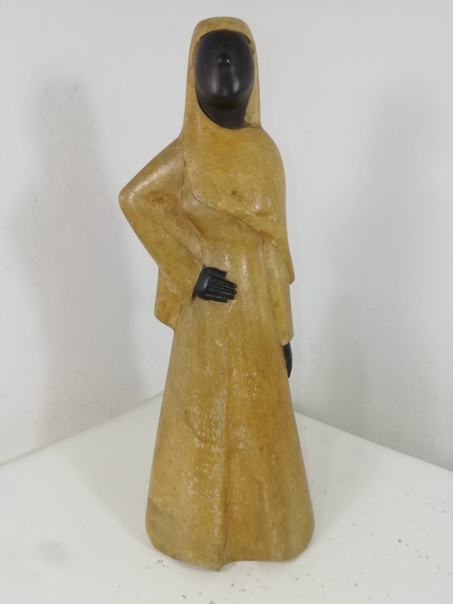 Parchment & Poplar Figure of Lady by Aldo Tura, Italy, 1950s for sale ...