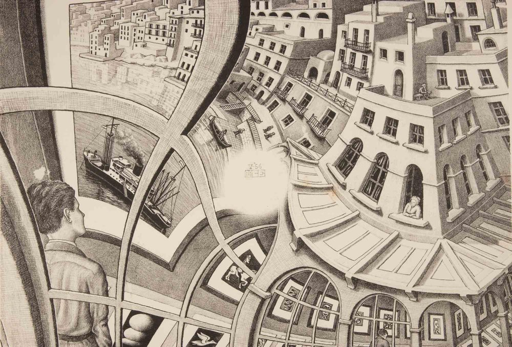 Maurits Cornelis Escher, Print Gallery, Lithograph, 1956 for sale at Pamono